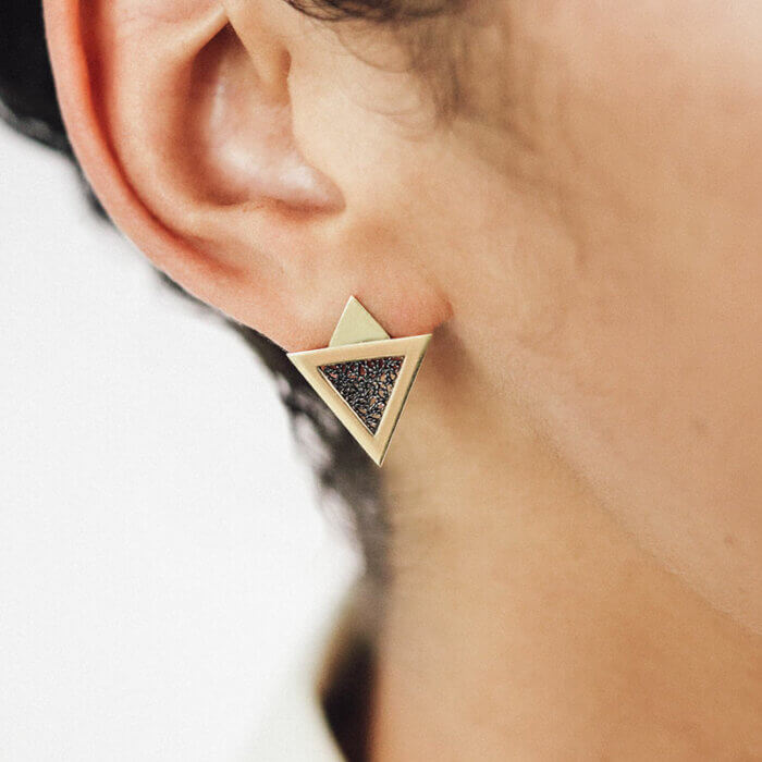 Pyramid Earrings - Fine Artisan Jewelry - Mia Gemma